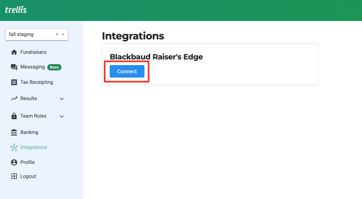 How to Connect your Raiser’s Edge and Trellis accounts
