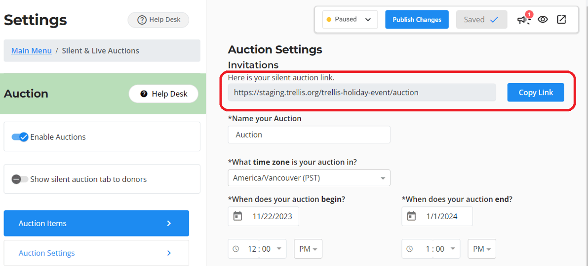 How To Preview Your Silent Auction