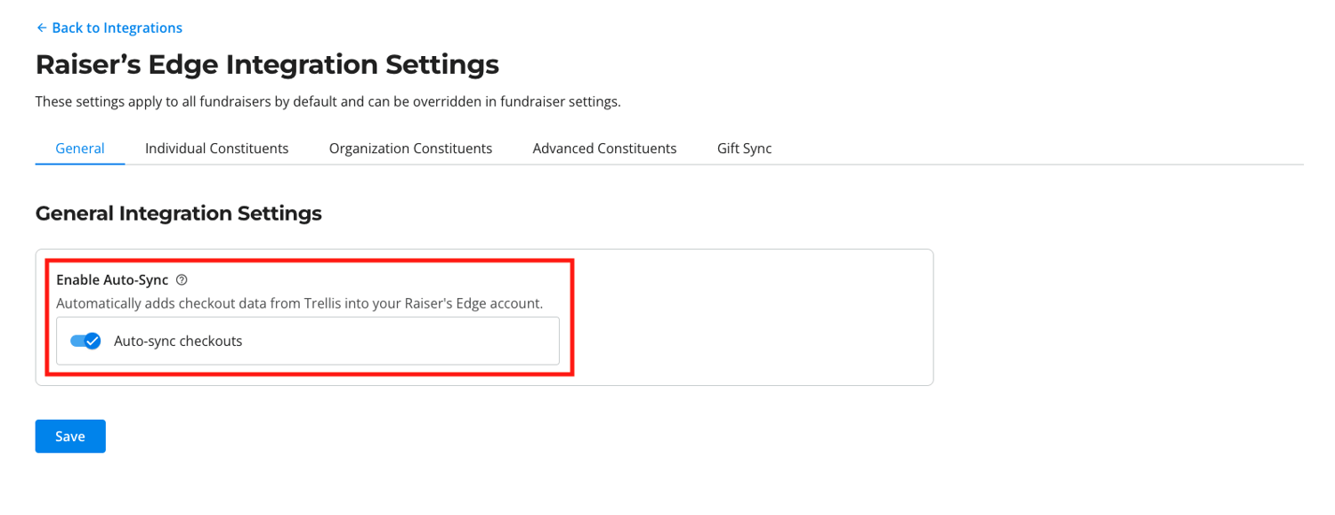 How to Set Up Your Raiser's Edge General Integration Settings