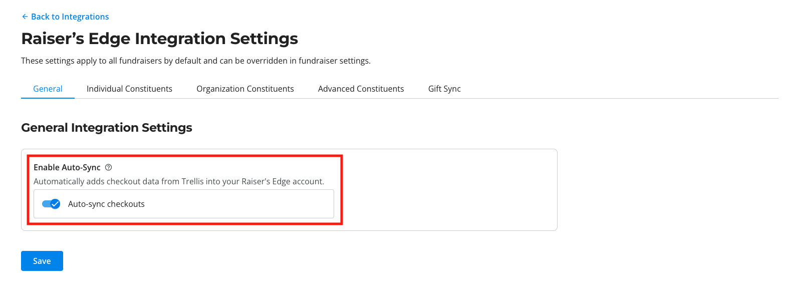 How to Set Up Your Raiser's Edge General Integration Settings