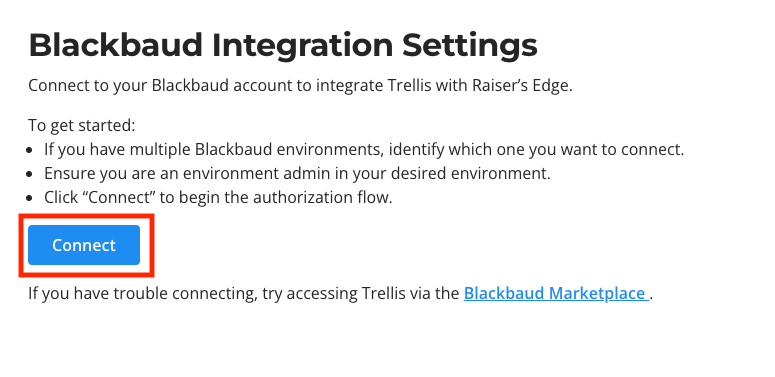 How to Connect your Raiser’s Edge and Trellis Accounts