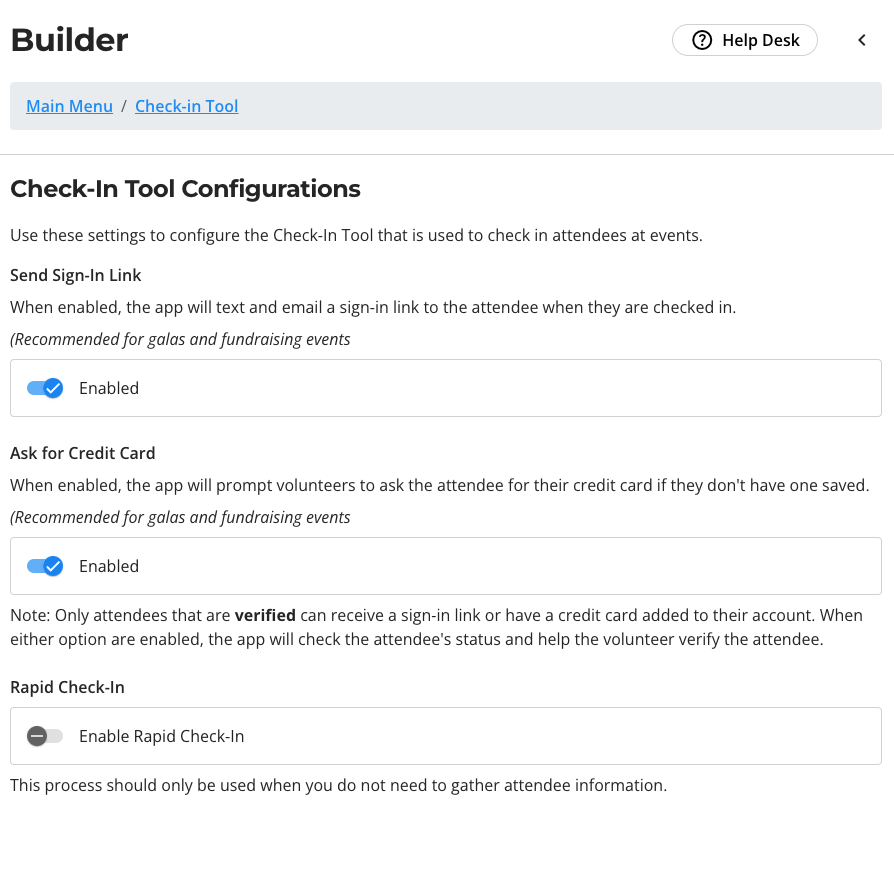 Getting Started with the Check-In Tool