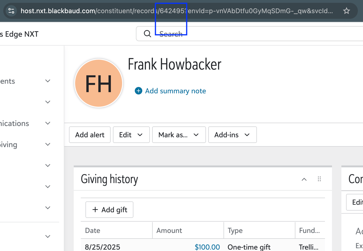 Raiser S Edge Database View